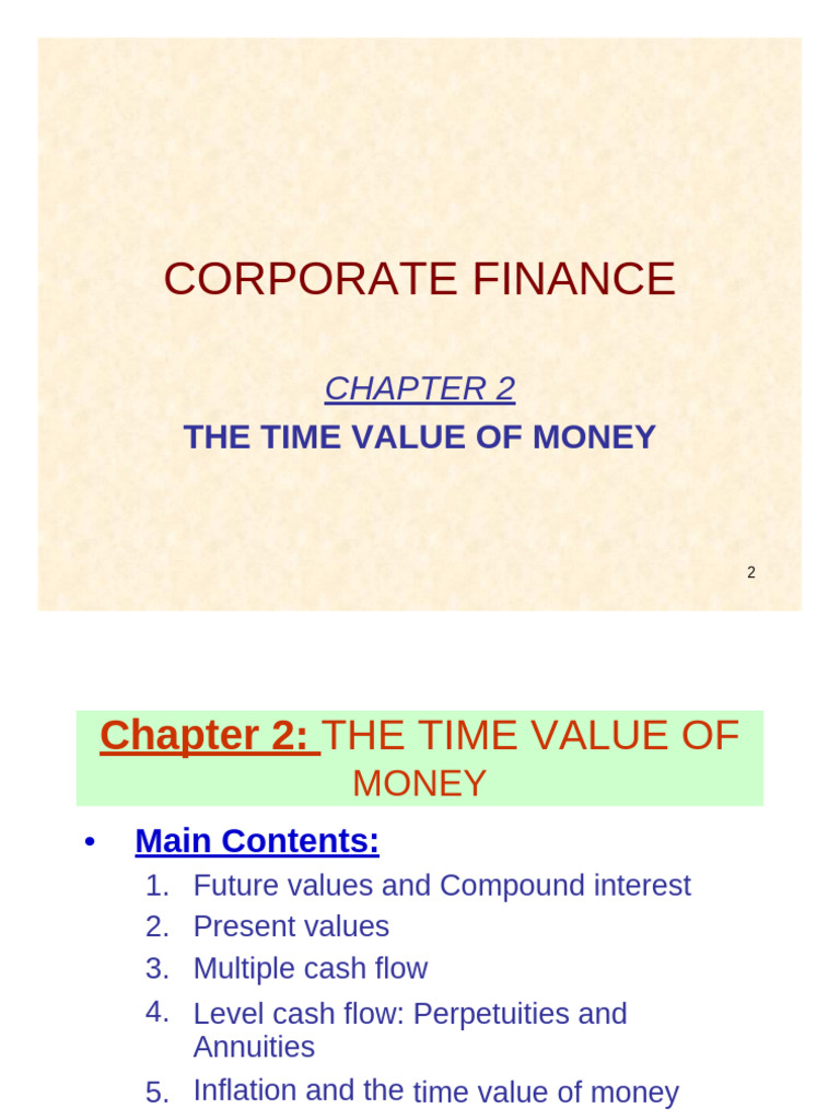 Time value of money | PDF | Present Value | Interest