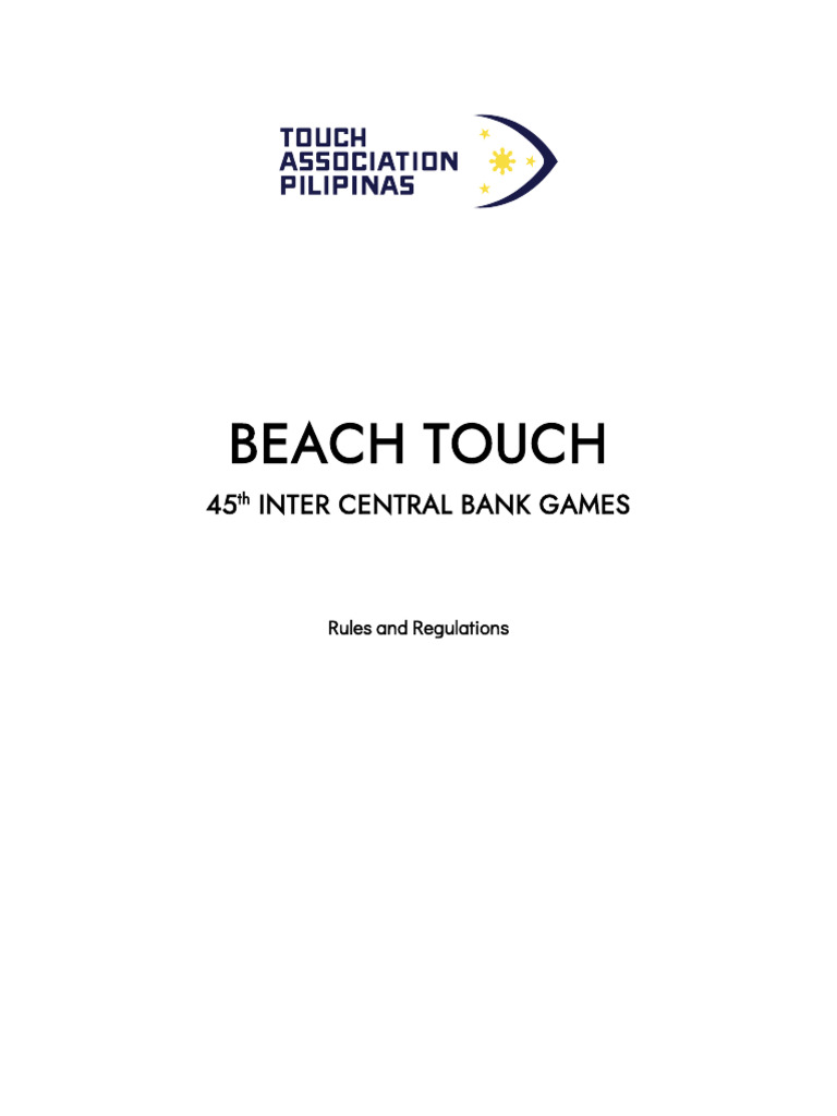 Beach Touch Rules and Regulations - 2024-09-16 | PDF | Sports | Sports ...