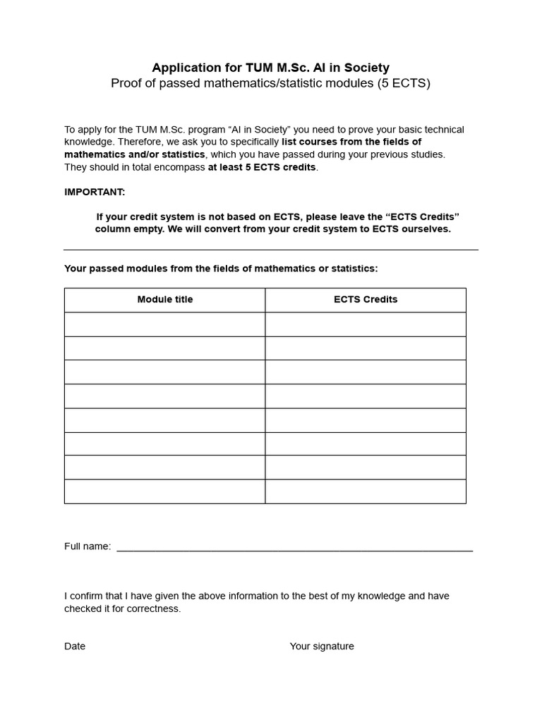 Math Statistics Form Ais | PDF