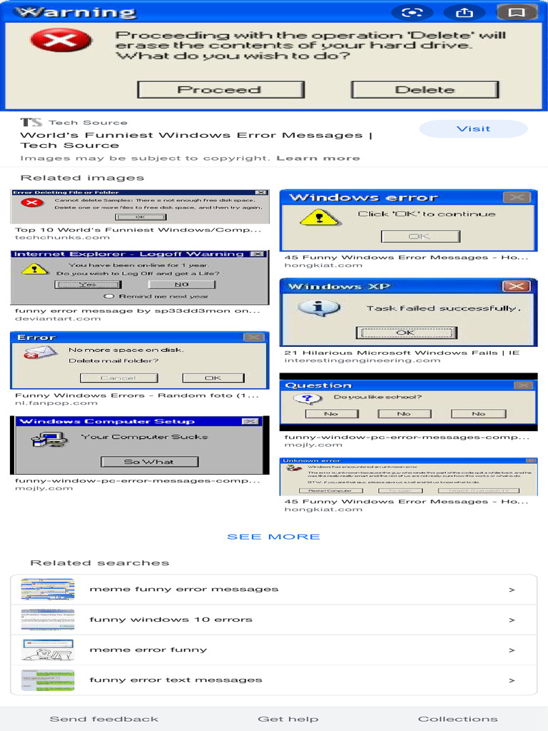 Funniest Windows Error Messages | PDF