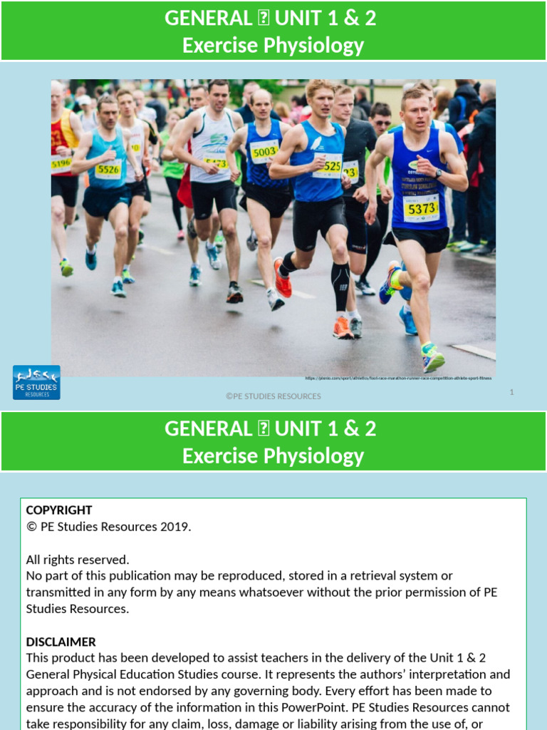 General Unit 1&2 Exercise Physiology | PDF | Physical Fitness ...