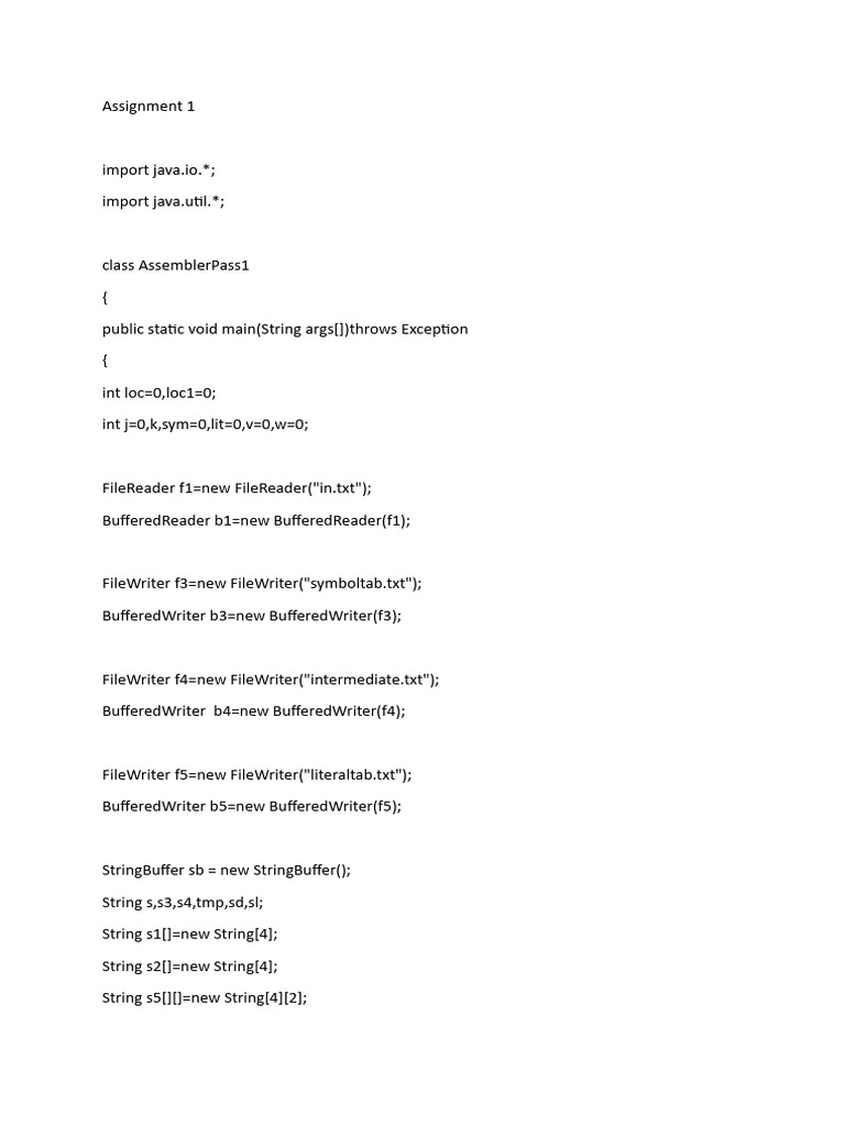 Assignment 1 Spos | PDF | Computer Programming