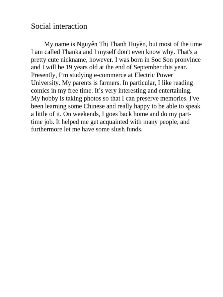 Social Interaction | PDF