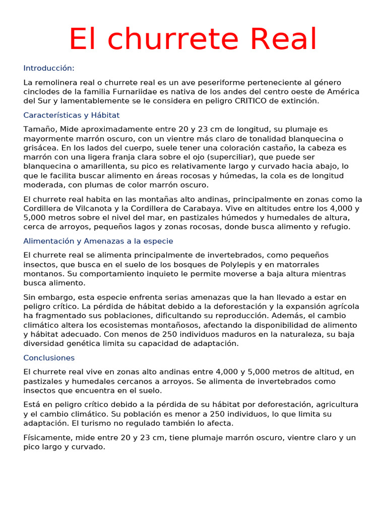 Churrete Real: Peligro de Extinción | PDF | Hogar, jardinería y ...