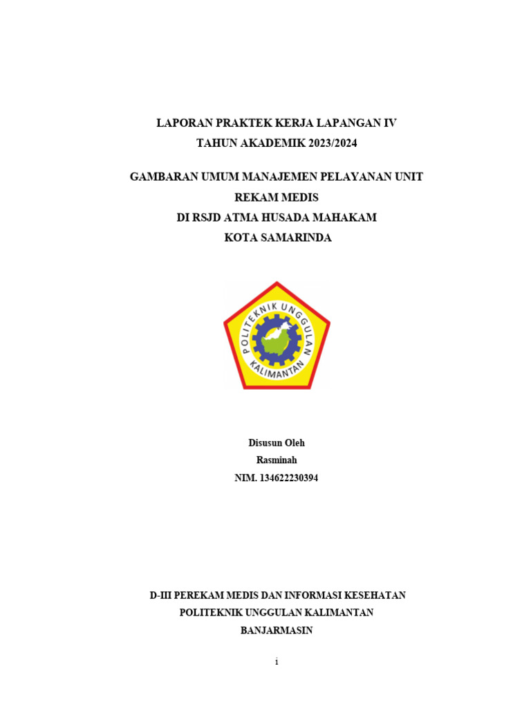Laporan PKL Rasmi Pendahuluan | PDF