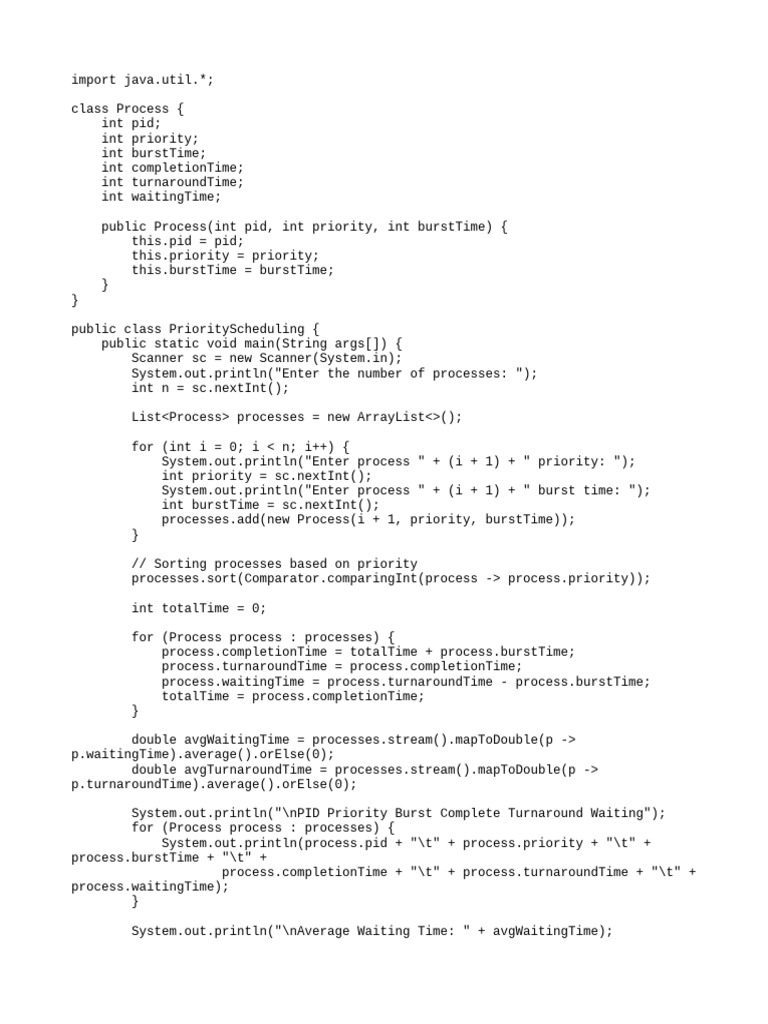 Priorityscheduling - Final Spos Practical | PDF