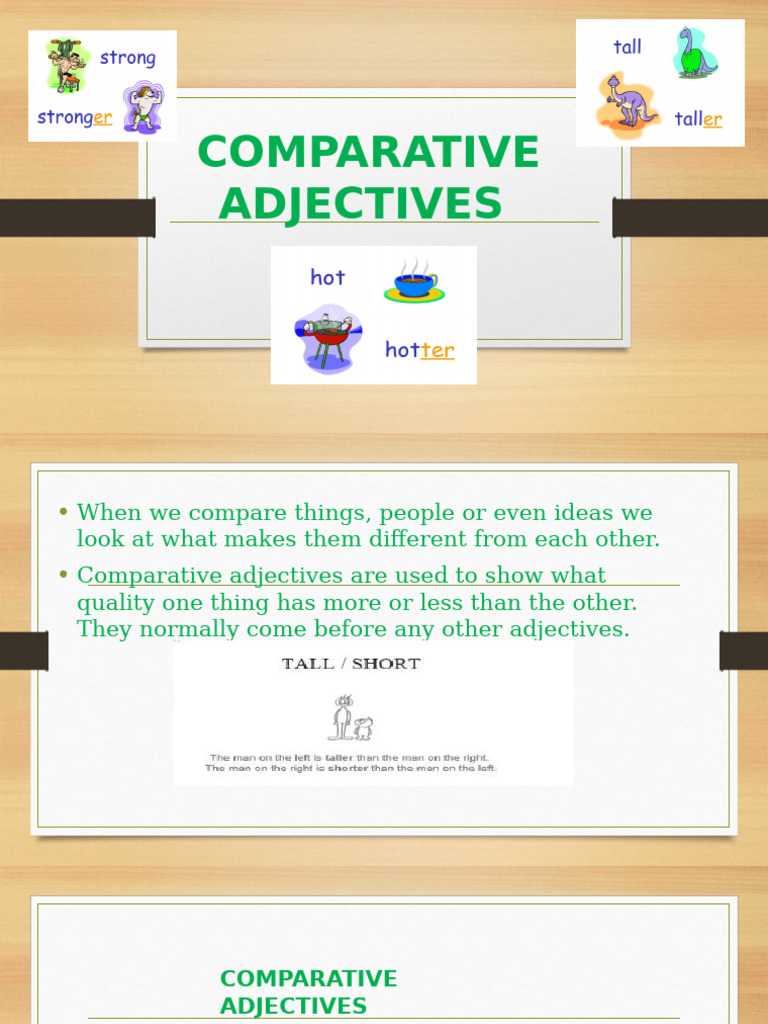 Comparative Adjectives Guide | PDF | Foreign Language Studies