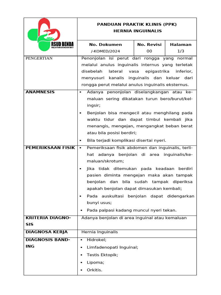 PPK Hernia Inguinalis | PDF