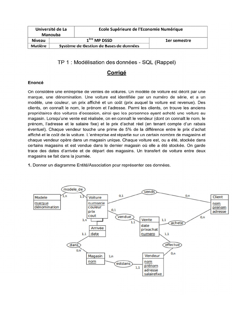 Série1 - Rappel - Corrigé-1 | PDF
