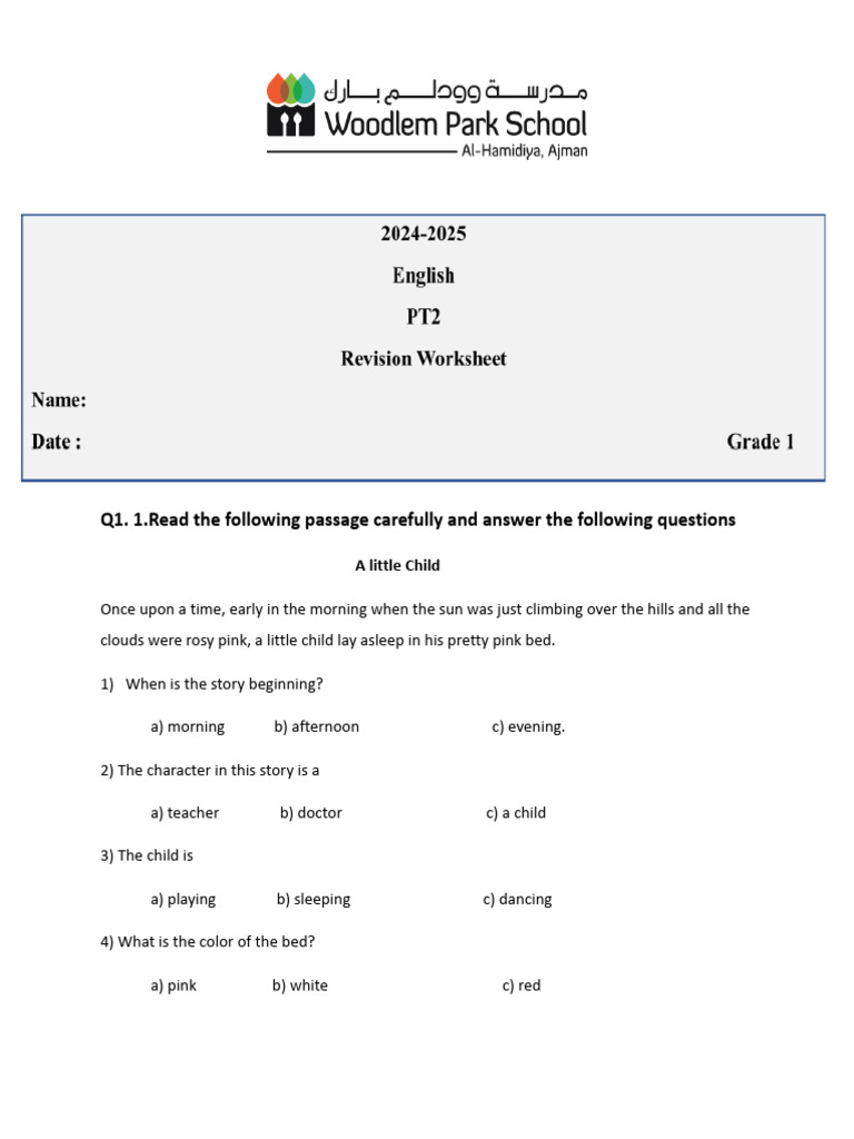 PT2 English Revision Worksheet | PDF | Language Arts & Discipline | Foreign Language Studies