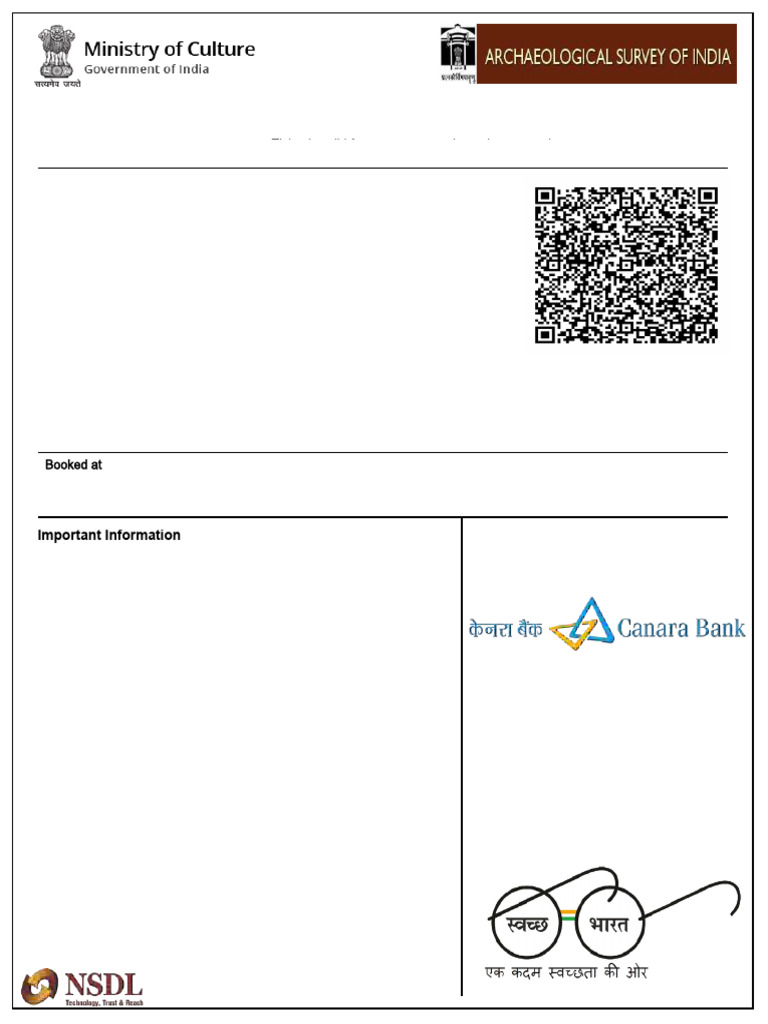 Shaniwarwada E-Ticket Guidelines | PDF | Government And Personhood