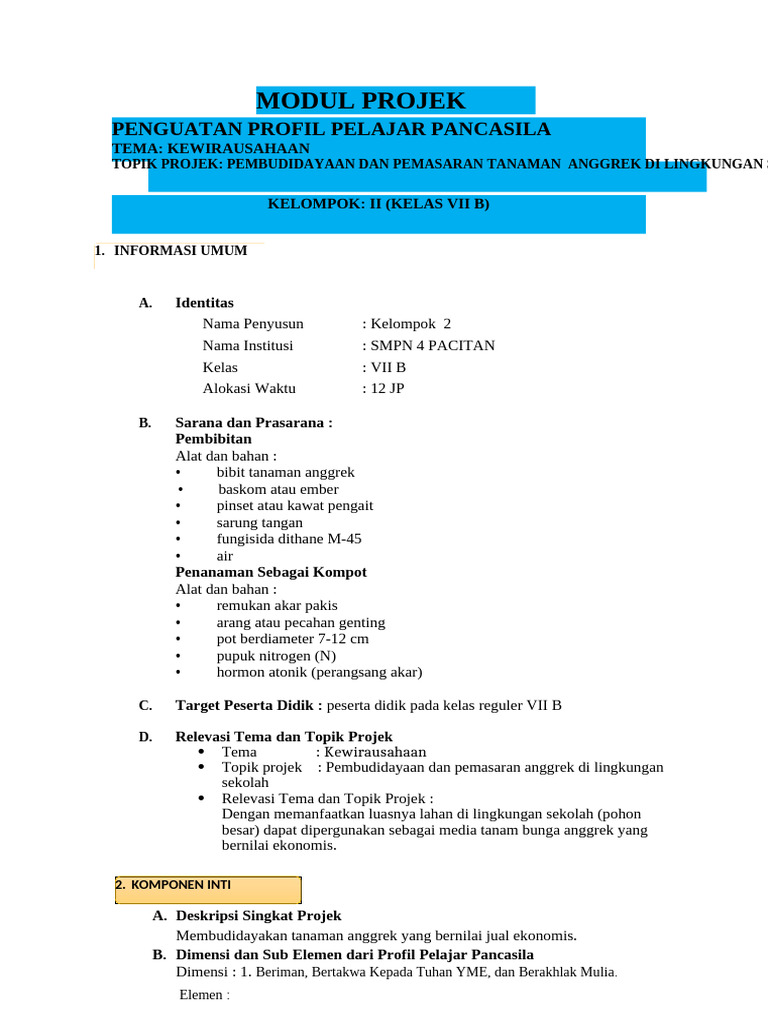 Modul P5 Kel 2 Vii B | PDF