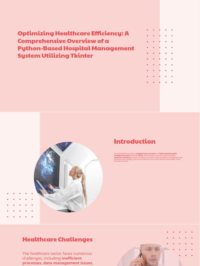 Slidesgo Optimizing Healthcare Efficiency A Comprehensive Overview of A Python Based Hospital ...