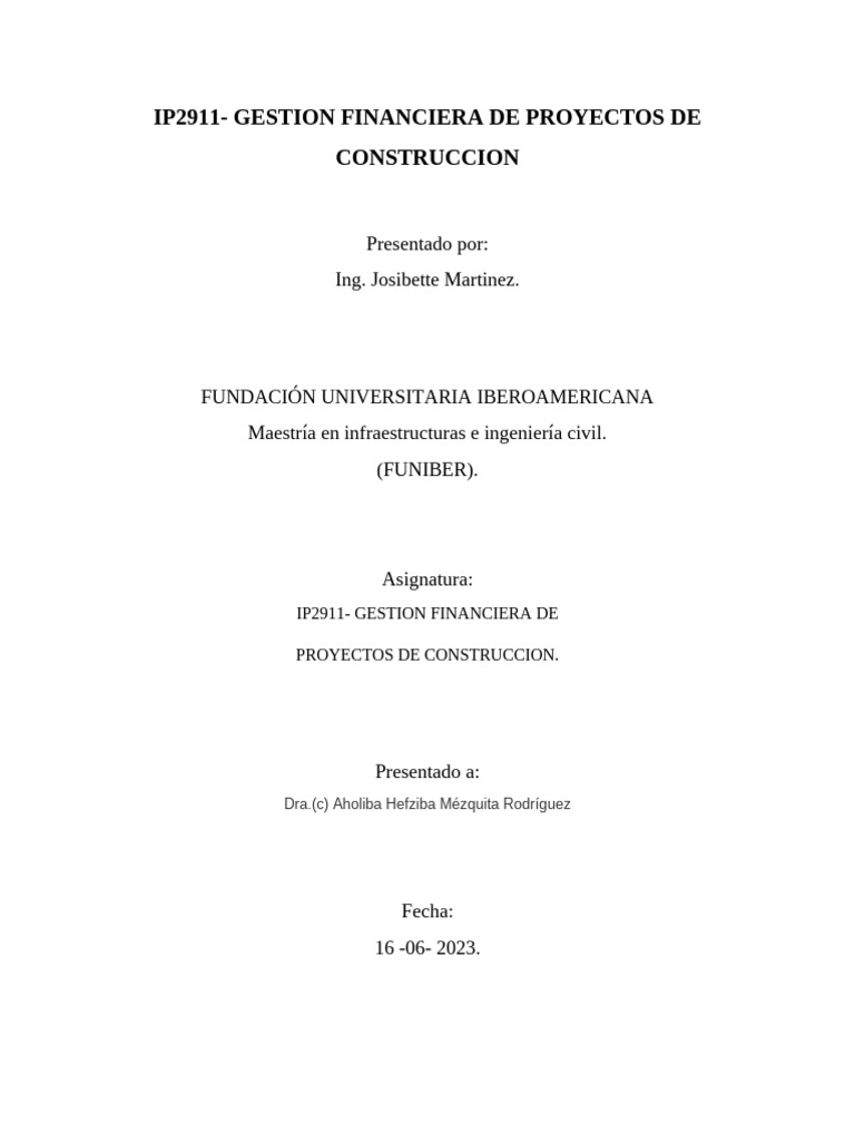 Tarea Gestion de Proyecto de Construccion | PDF | Tasa interna de retorno
