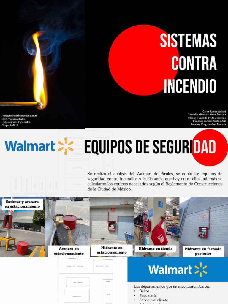 Análisis de Seguridad en Walmart Pirules | PDF | Lucha contra incendios