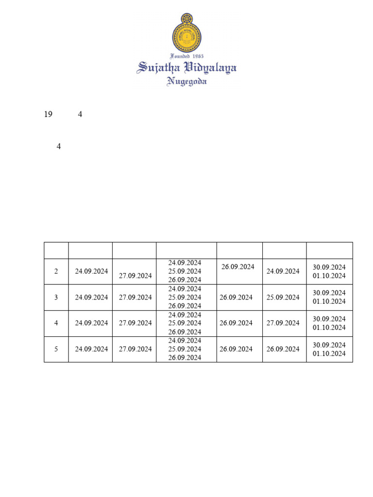 2024 English Day Competitions Schedule | PDF