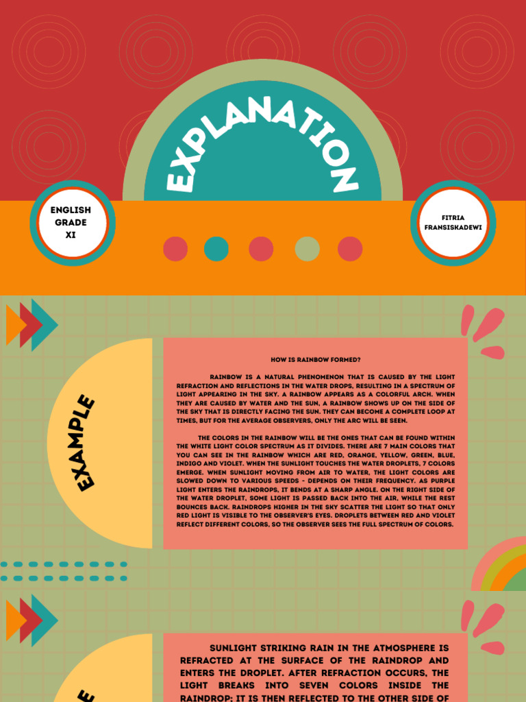 Example of Explanation Text | PDF | Rainbow | Refraction