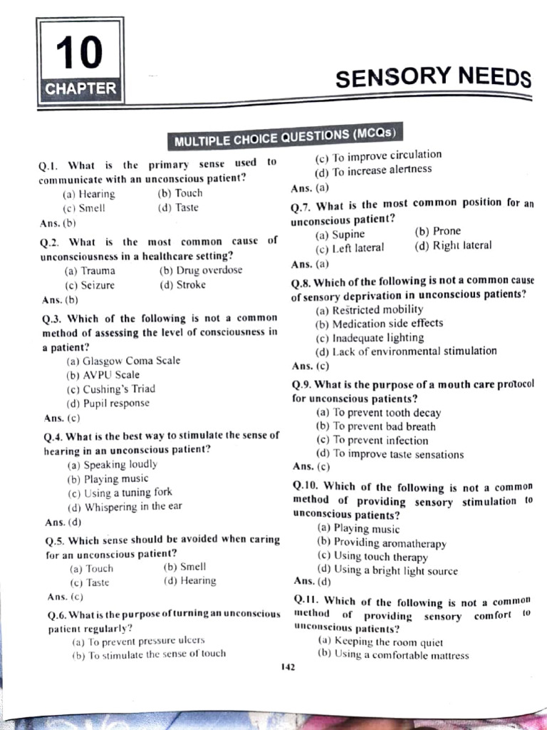 sensory need notes | PDF | Perception | Senses