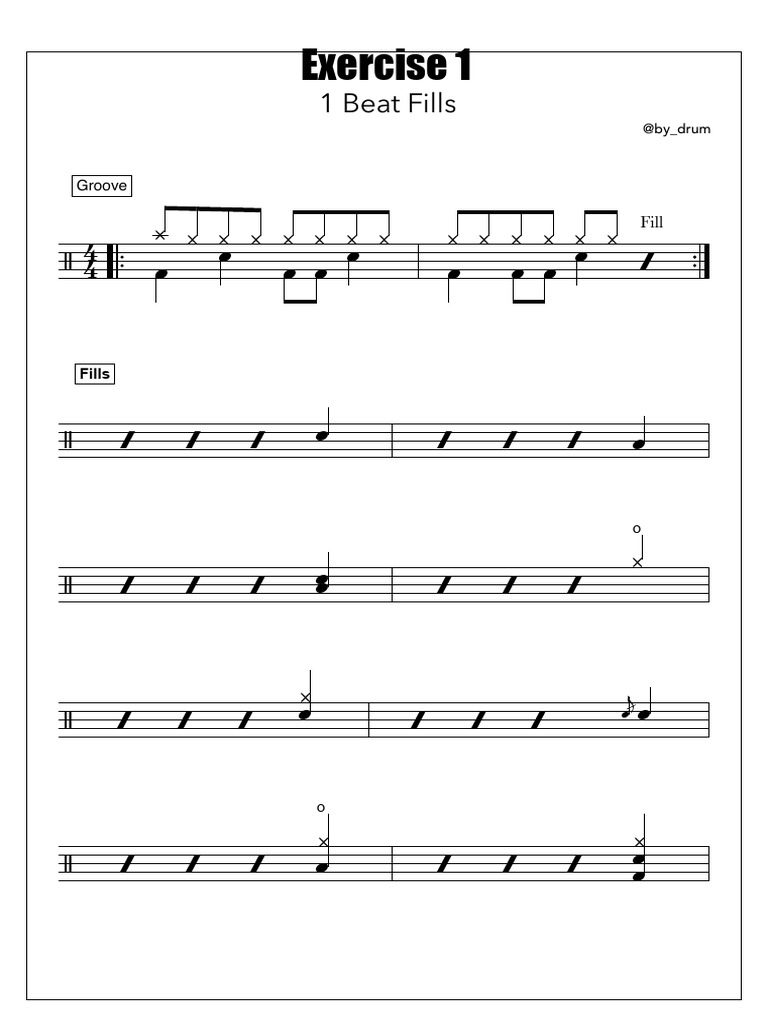 1 Beat Drum Fills | PDF