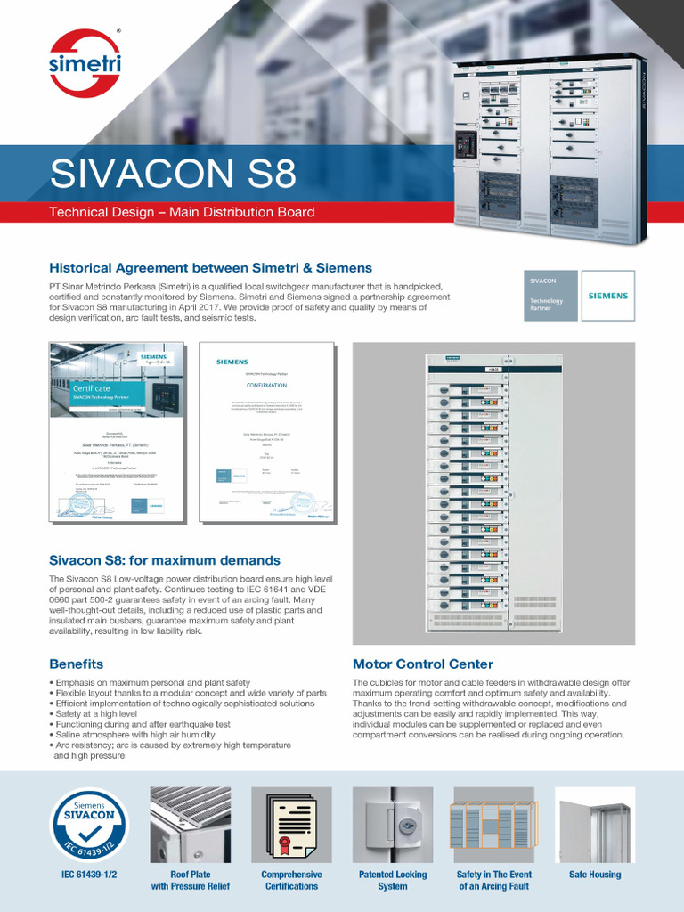Brochure Simetri Sivacon S8 | PDF