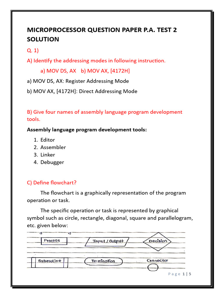 Mic Question Paper P.A Test 2 Solution | PDF | Binary Coded Decimal ...