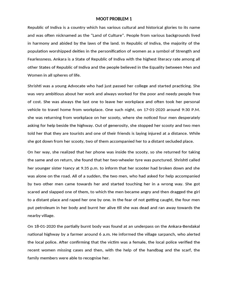 MOOT Problem 1 | PDF | Police