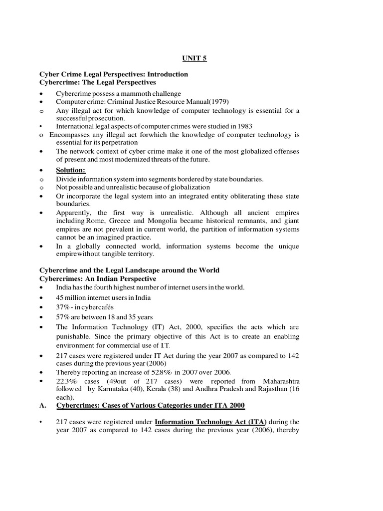 CSF-UNIT 5 | PDF | Cybercrime | Security