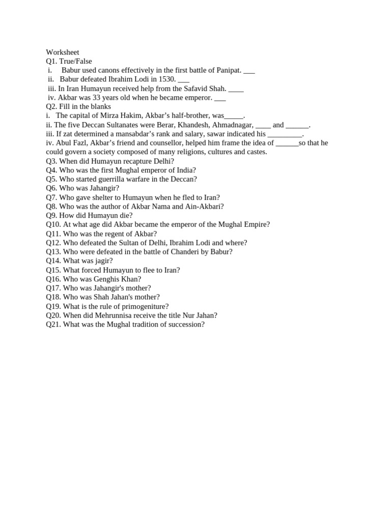 Worksheet 7 His ch4 | PDF | Religion & Spirituality