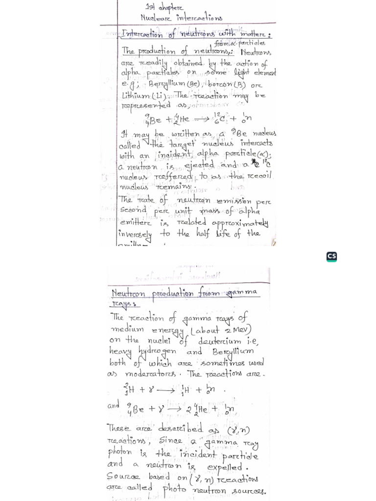 Reactor Physics, Note, Mukta Apu, S | PDF