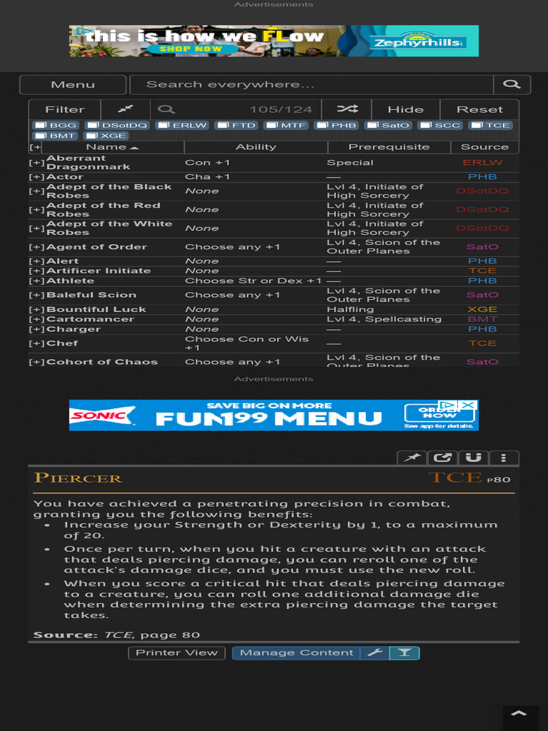 Piercer - 5etools | PDF