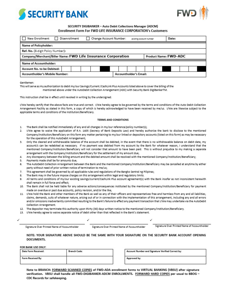 SBC Ada Form | PDF | Banks | Life Insurance