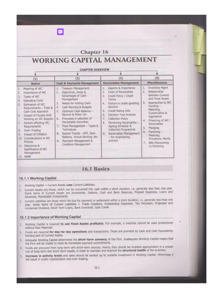 Working Capital Management | PDF