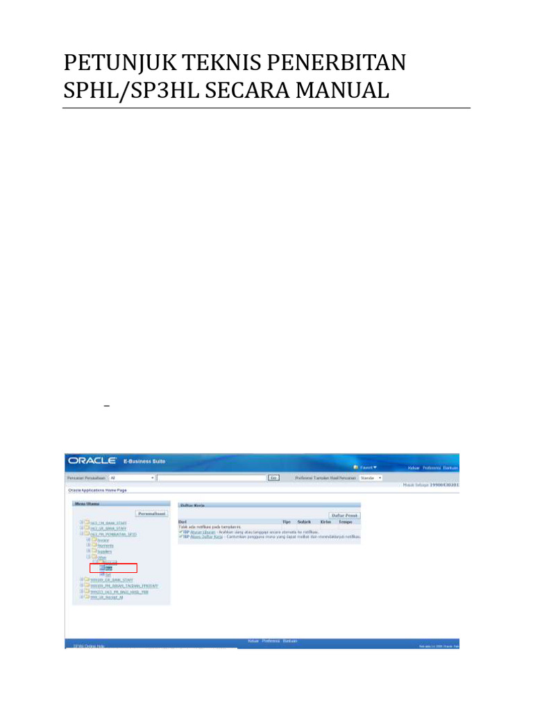 Panduan Manual Penerbitan SPHL/SP3HL | PDF