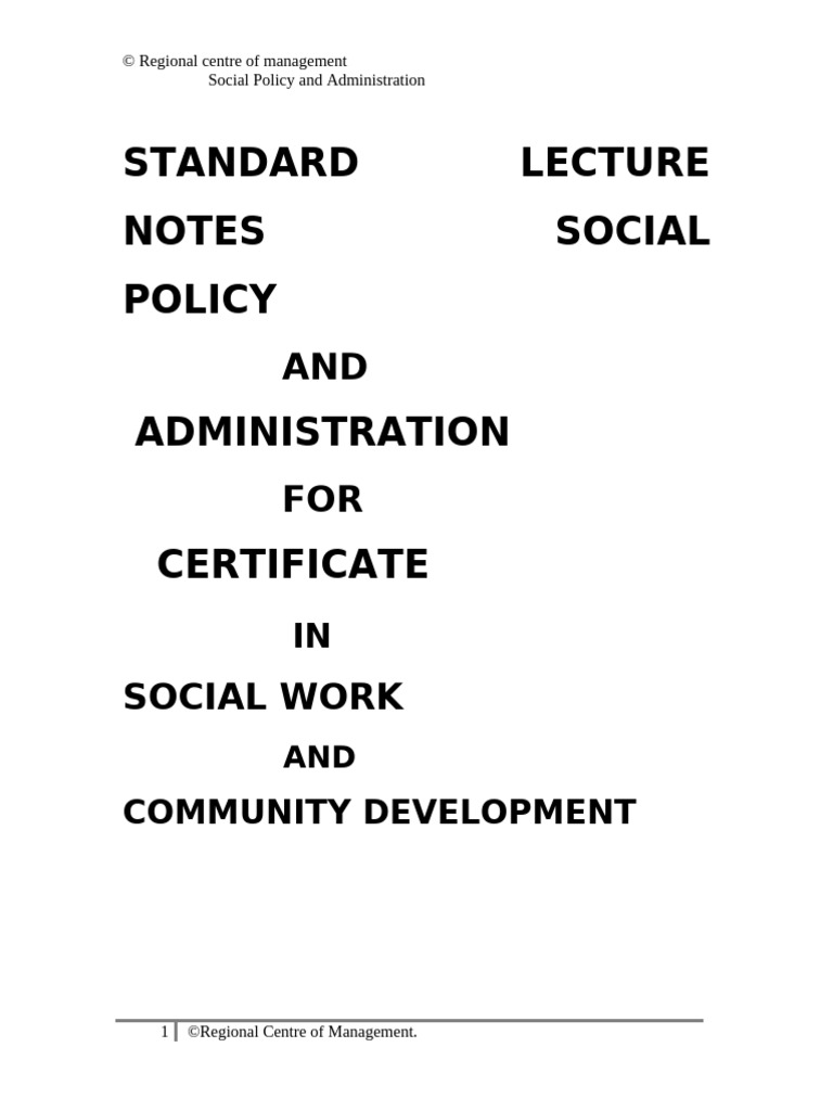 Social Policy and Administration Overview | PDF | Policy | Evaluation