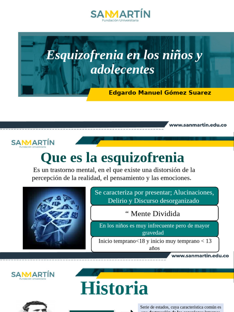 Esquizofrenia en Niños y Adolecentes | PDF | Esquizofrenia | Psicología ...