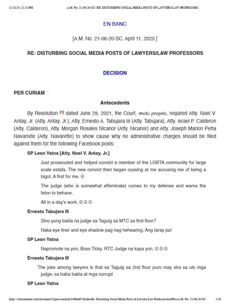 Lawyers' Social Media Misconduct Ruling | PDF | Privacy | Human Rights