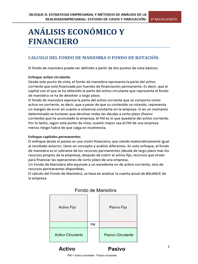 AnÃ¡lisis Econã Mico y Financiero | PDF | Capital de trabajo | Servicios financieros