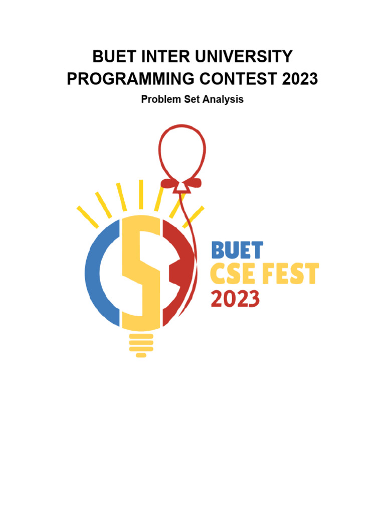 Editorial of BUET IUPC 2023 | PDF | Graph Theory | Theoretical Computer Science