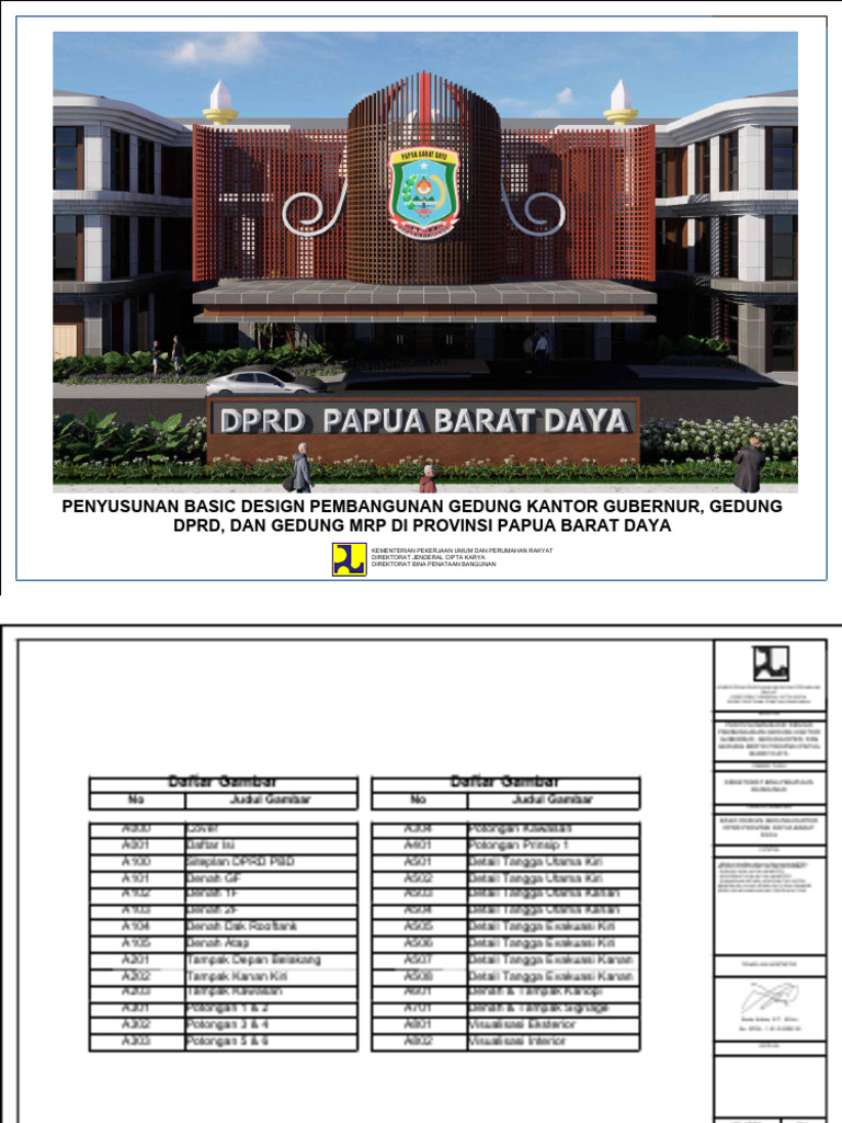 Basic Design Kantor DPRD Album Gambar Kompilasi | PDF