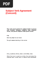 Understanding Subject-Verb Concord | PDF | Grammatical Number | Plural