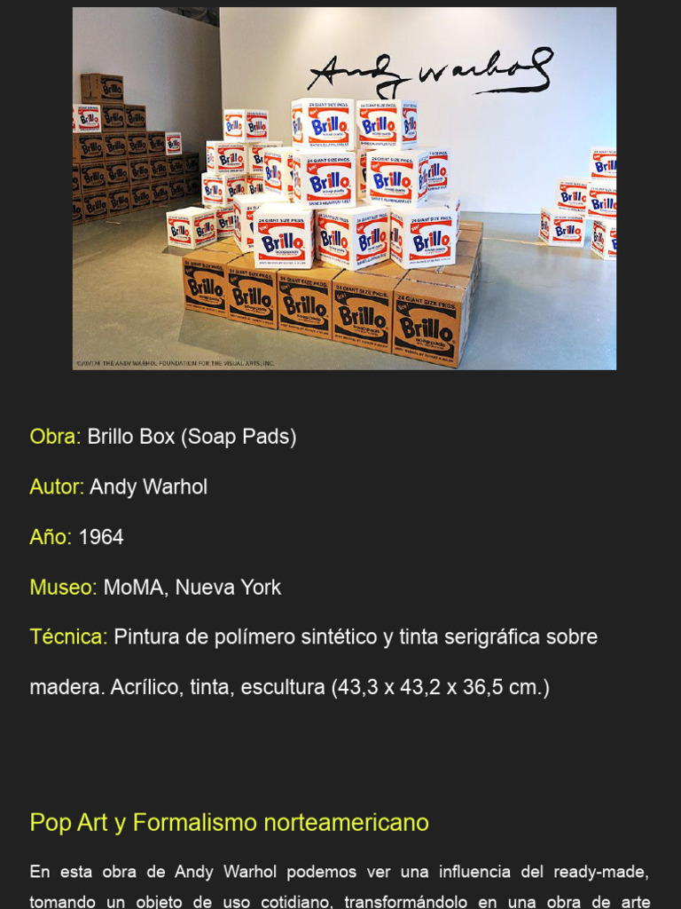 Brillo Box de Andy Warhol | PDF | Andy Warhol