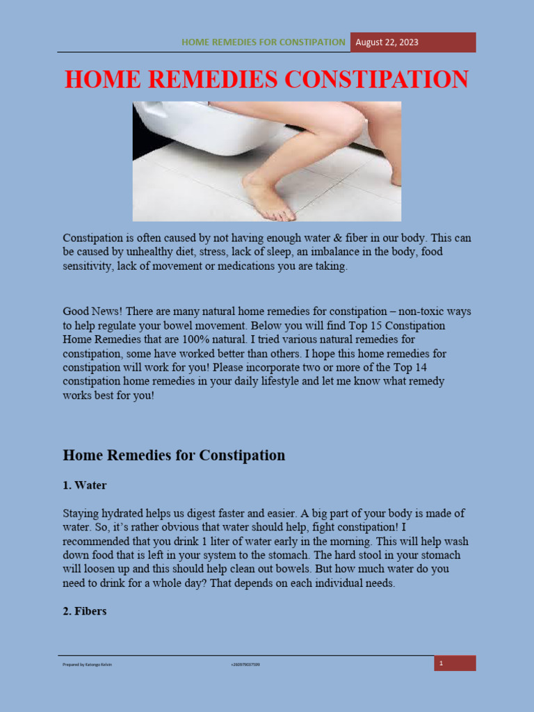 Constipation 091112 | PDF | Constipation | Bloating