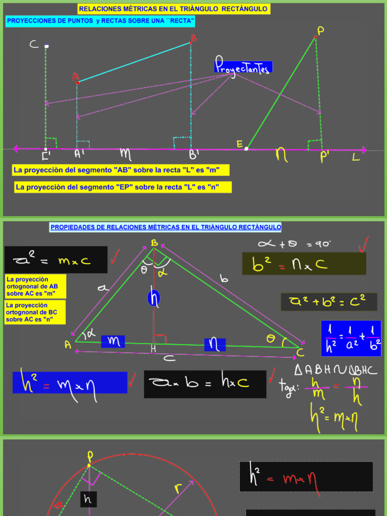 Relaciones Metricas Teoria (Solu) 8 | PDF