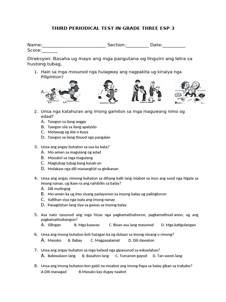 ESP Third Periodical | PDF