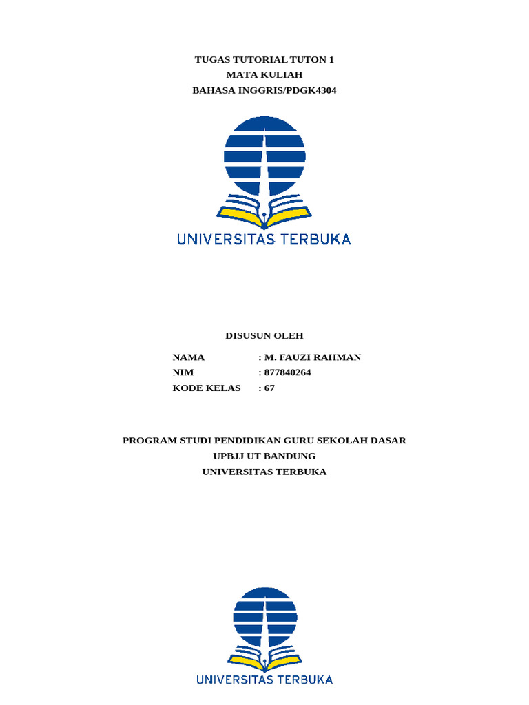 Tugas Tutorial Tuton Inggris | PDF | Grandparent | Interpersonal ...