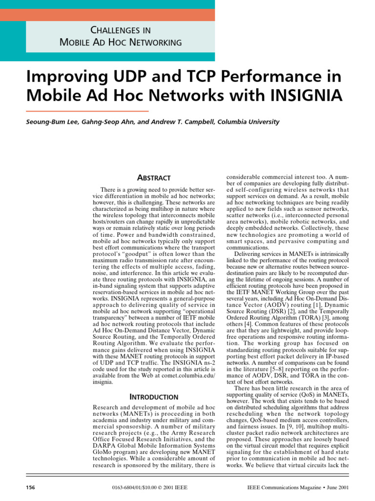 2001-IEEE-Improving UDP and TCP Performance in Mobile Ad Mobile Ad Hoc ... 2001-IEEE-Improving UDP and TCP Performance in Mobile Ad Mobile Ad Hoc ...