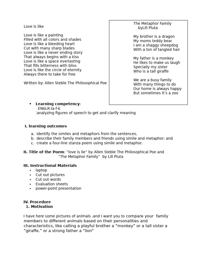 TEACHING Teach POEM NEW 2 2 2.docx Pinaka New | PDF | Metaphor | Poetry