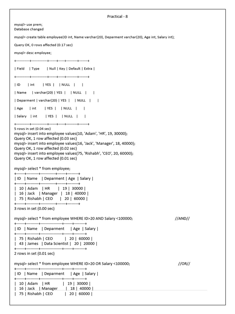 DMS Practical-8 Final | PDF | Computer Programming | Data Management
