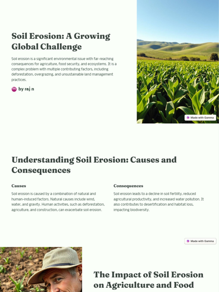 Soil Erosion A Growing Global Challenge | PDF | Agriculture | Soil