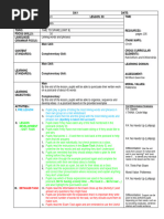 6th September Writing | PDF | Teachers | Lesson Plan